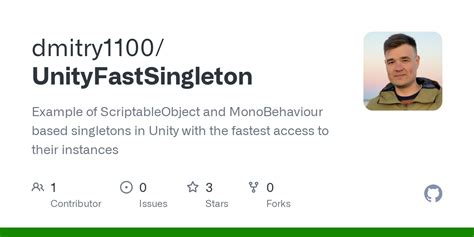 Github Dmitry1100unityfastsingleton Example Of Scriptableobject And Monobehaviour Based