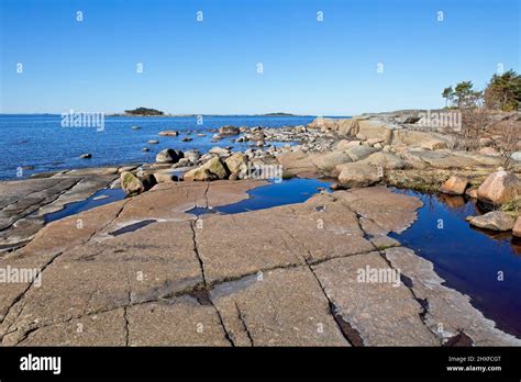 Mer Des Rocheuses Sur Lîle Dulko Tammio Parc National Du Golfe De