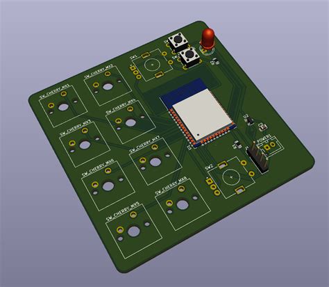 Working On My First Keyboard Pcb A Bluetooth Macro Pad With 8 Keys 2 Dials R