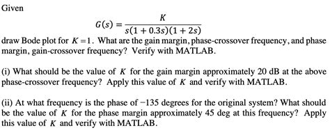 Given Gss103s12sk Draw Bode Plot For K1