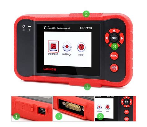 Launch Professional OBD EOBD Scanner Creader CRP GVDTECH