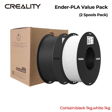 Creality Ender Pla Value Pack Spools Pack White And Black Smoothly Pla