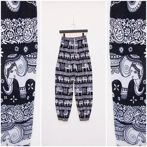 Yoga Pants For Women Xxs Xs S Baggy Patterned Sweatpants Black And