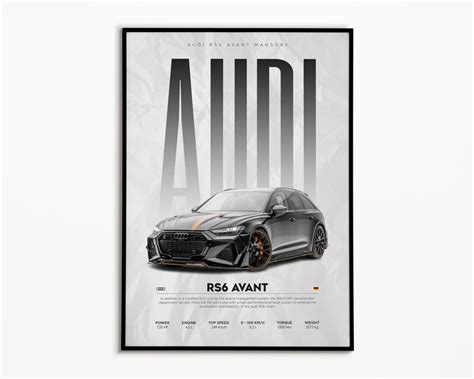 Cartel De Audi Rs6 Avant Mansory Descarga Digital Cartel De Hyper Car Super Car Print
