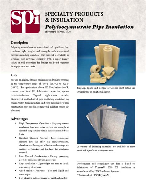 Polyisocyanurate Insulation Thermal Insulation Pipe Fluid Conveyance
