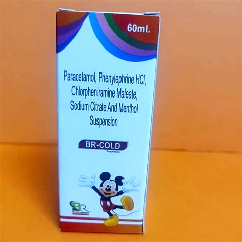 Br Cold Paracetamol Phenylephrine Hydrochloride Syrup 250 Mg At ₹ 27