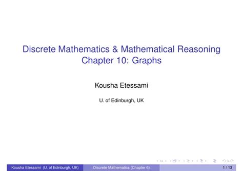 Ppt Discrete Mathematics And Mathematical Reasoning Chapter 10