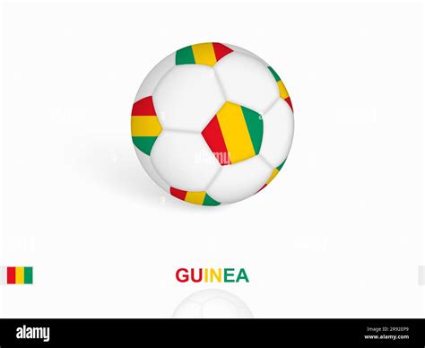 Soccer Ball With The Guinea Flag Football Sport Equipment Vector