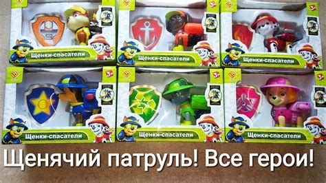 Все герои мультфильма Щенячий патруль Распаковка игрушек Зума Крепыш Скай Гонщик Роки