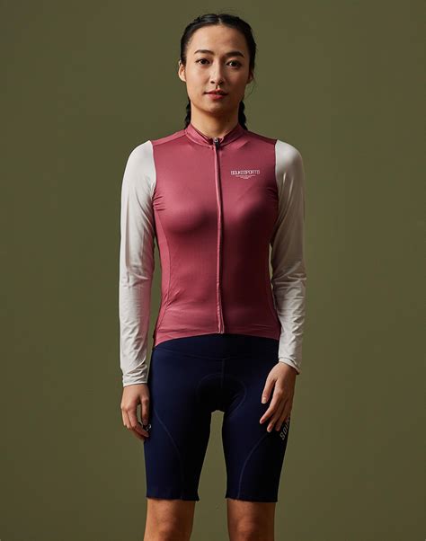 Minimalism Unisex Cycling Long Sleeve Jersey Cl1217 Maroon