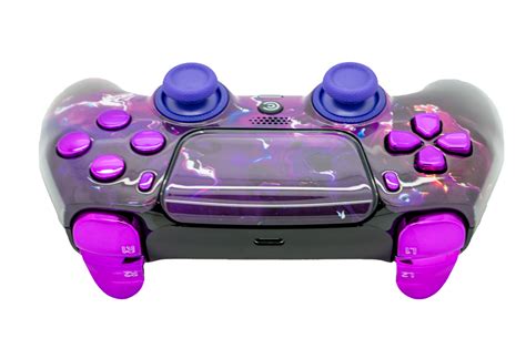 Purple Magma And Purple Chrome Inserts Custom Controller For Ps5