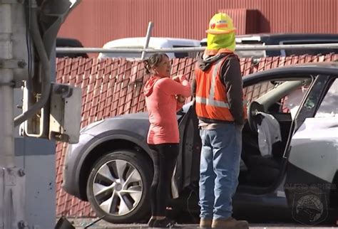 Watch Tesla Model Y Hit By Amtrack Train In Wicked Crash Driver Has