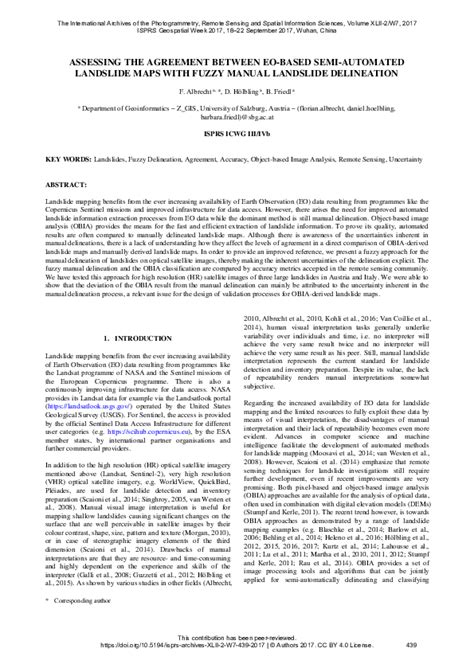 Pdf Assessing The Agreement Between Eo Based Semi Automated Landslide Maps With Fuzzy Manual