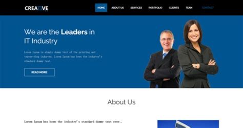 蓝色大气科技公司网站模板 公司企业 Toy模板网