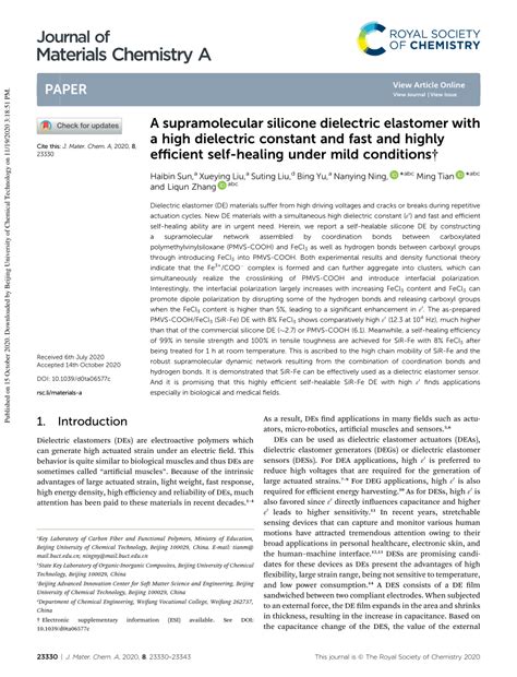 Pdf Silicone Dielectric Elastomer With Improved Actuated Strain At