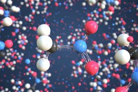 Nitromethane Molecule Conceptual Molecular Model Chemical 3d