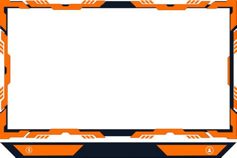 Streaming Overlay Frame And Screen Interface Decoration Futuristic