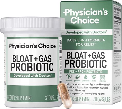 Physicians Choice Bloat And Gas Probiotic 5 In 1 Proactive Support