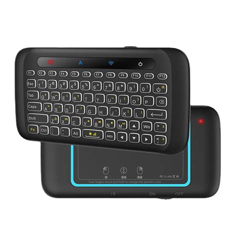 H20 Mini 2 4ghz Wireless Keyboard Backlight Touchpad Air Mouse Ir Leaning Remote Control For