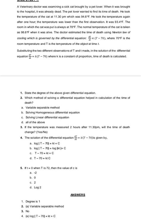 Variable Separable Method B Solving Homogeneous Differential Equation C