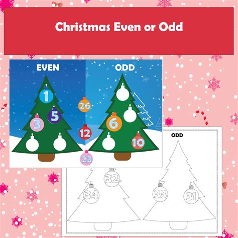 Christmas Ornaments Even Or Odd Activity Sorting Baubles On Christmas