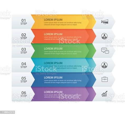 6 데이터 인포 그래픽 탭 종이 화살표 템플릿 벡터 일러스트 추상 배경입니다 워크플로 레이아웃 비즈니스 단계 배너 웹 디자인에 사용할 수 있습니다 0명에 대한 스톡 벡터