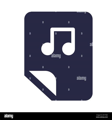 Audio Electronic File Symbol Glyph Vector Illustration Music Playlist Multimedia Storage Icon