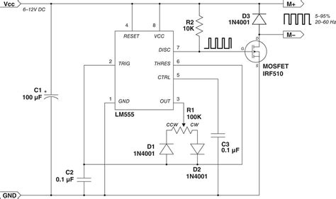 Simple Schematic For PWM DC Motor Controller