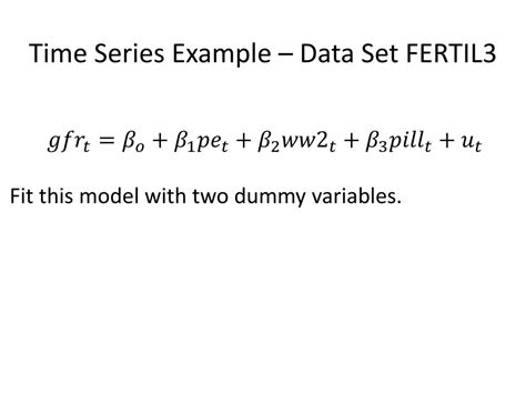 Ppt Chapter 10 Basic Regression Analysis With Time Series Data