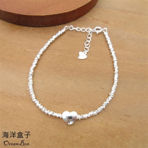 §海洋盒子§可愛亮面立體愛心方塊碎銀925純銀手鍊女用手鍊 純銀 Yahoo奇摩購物中心