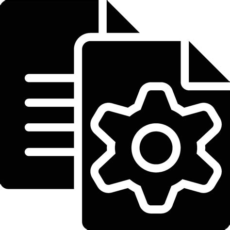 Document Setting File Setting Data Engineering Glyph Solid Icon
