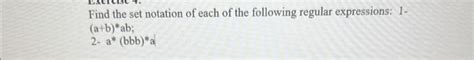 Solved Find The Set Notation Of Each Of The Following Chegg Com