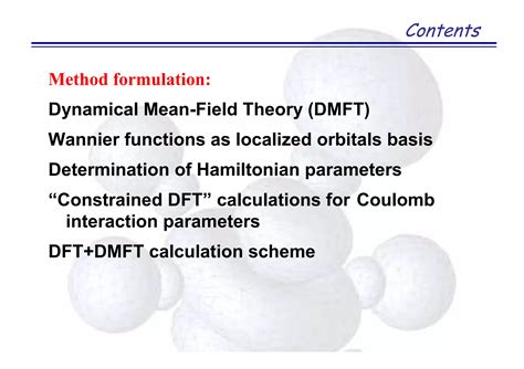 Density Functional And Dynamical Mean Field Theory Dftdmft Method And Its Application To Real