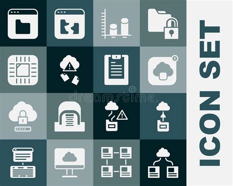 set cloud technology data transfer data analysis hacking processor with cpu browser files