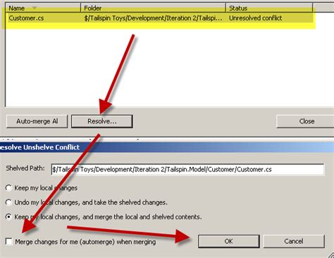 Tfs Pills Merging Conflicts During Unshelve • Codewrecks