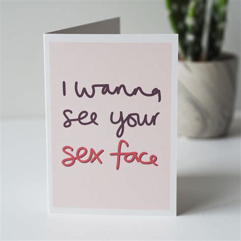 Sex Face Valentines Day Card Sweetlove Press Personalised Prints