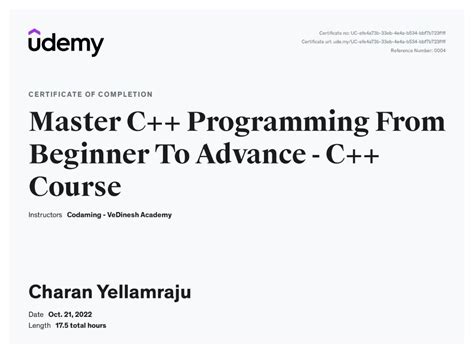 Charan Yellamraju On Linkedin Expe Experience Udemy Cpp