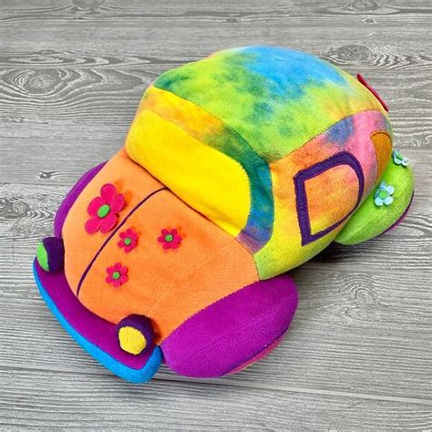 Toys Vintage 200 Stuffins Vw Bug Car 15 Plush Tie Dye Y2k Hippie