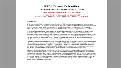 T1 Fault Identification In Mmc Hvdc Grids Transcript Ieee Resource Center