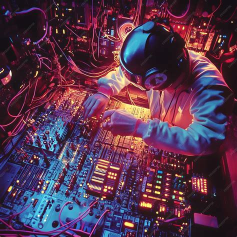 Cyber Security Concept Hacker Stealing Data From A Network Server Premium Ai Generated Image