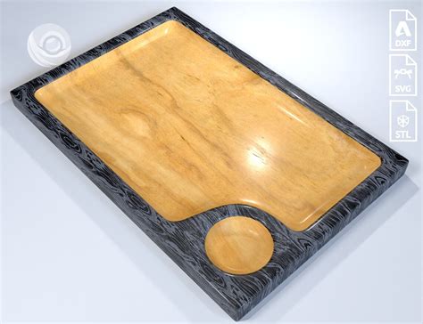 Set Of Custom Rolling Tray Cnc Router Files Stl 3d Print Files Router Template Dxf Svg Files
