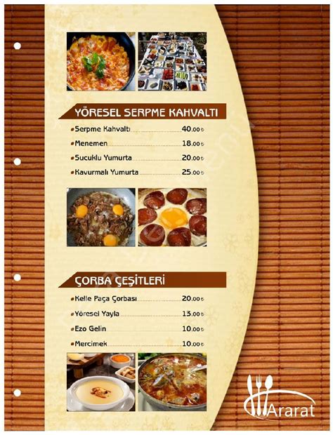 Resimli Ve Vektörel Menü Sayfa Grafiği