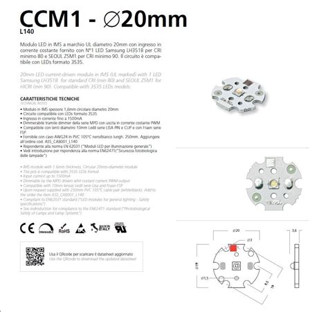Moduli Led Diametro 20 Mm 3000k Alimentati In Corrente Lampadealled It
