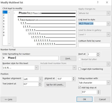 Multilevel Lists With Top Level Bullet And Lower Levels Numbered By