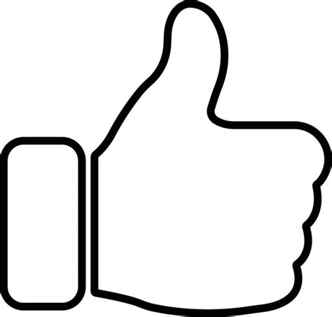 Thumbs Up Outline Vector Art Icons And Graphics For Free Download