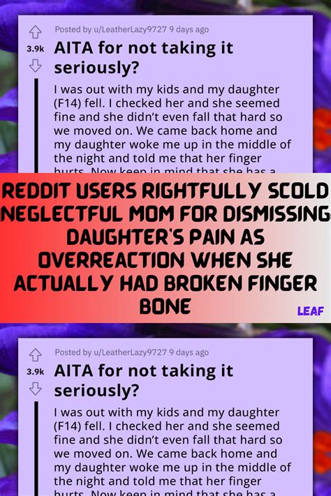 Reddit Users Rightfully Scold Neglectful Mom For Dismissing Daughter S