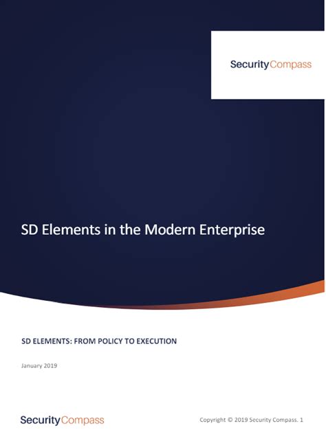 Sd Elements In The Modern Enterprise Security Compass