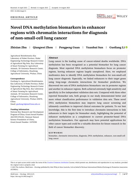Pdf Novel Dna Methylation Biomarkers In Enhancer Regions With Chromatin Interactions For