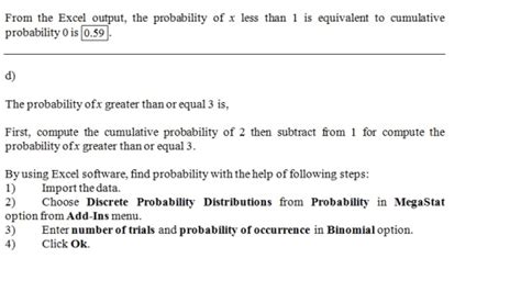 If X Is A Binomial Random Variable Compute Px For Each Of The