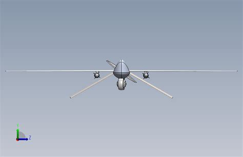 MQ 捕食者无人机 SOLIDWORKS 2017 模型图纸下载 懒石网
